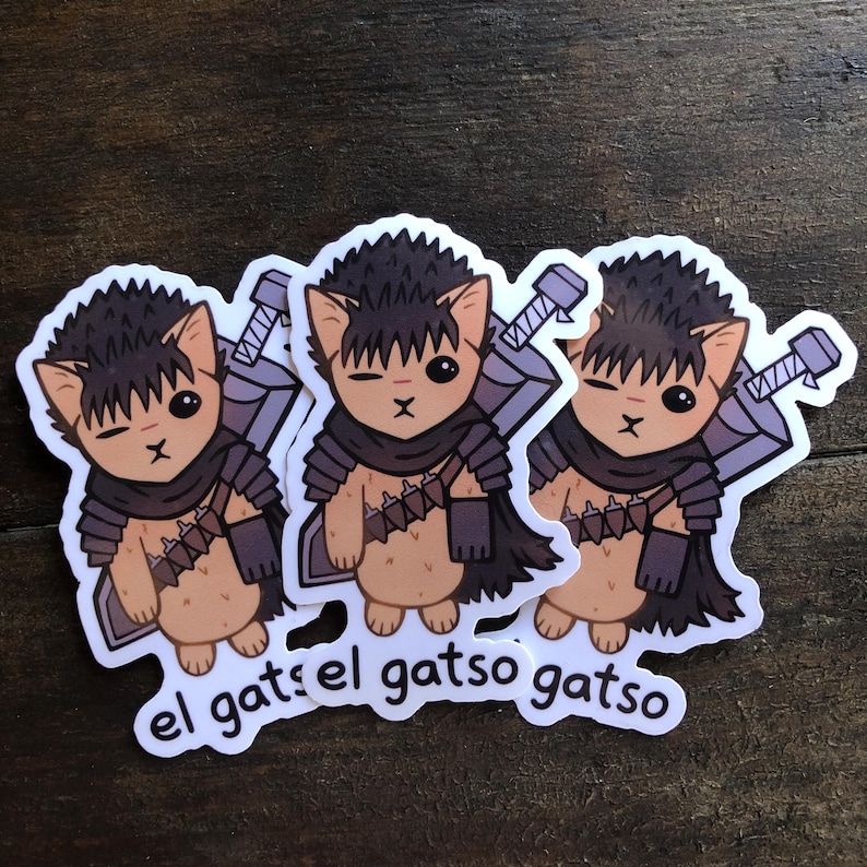 El Gatso Guts Cat Sticker Berserk Meme Guts Sticker - Etsy