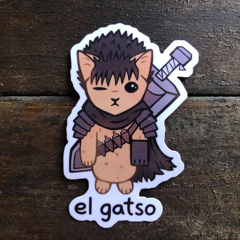 El Gatso Guts Cat Sticker Berserk Meme Guts Sticker - Etsy