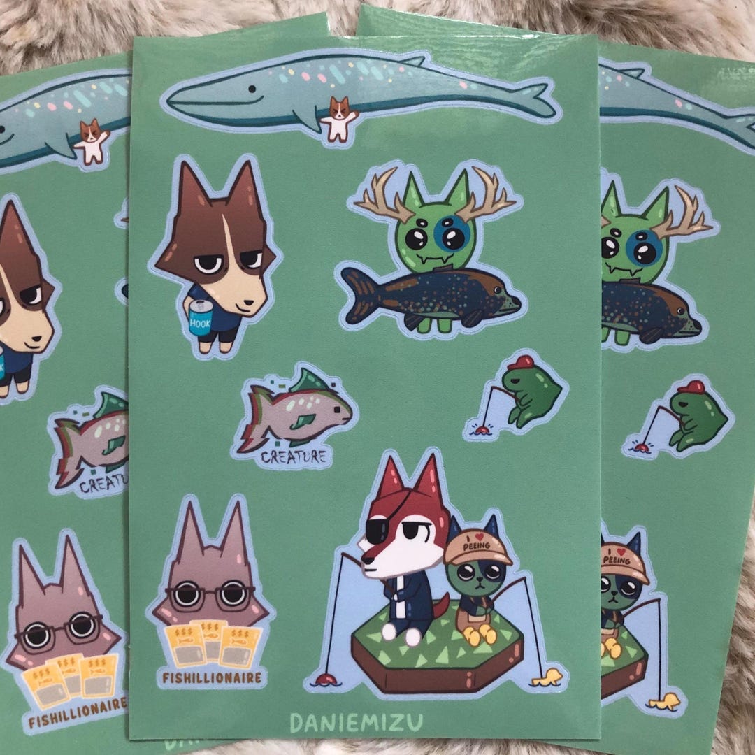 Webfishing Sticker Sheet Fishing Video Game Web Fishing Stickers Fish ...