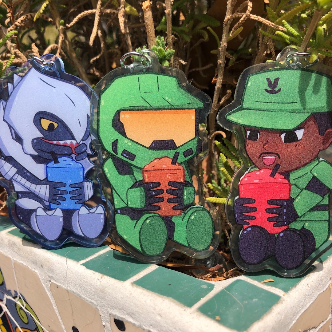 Master Chief and Friends Slushie Keychain Halo Masterchief Slurpee Meme ...