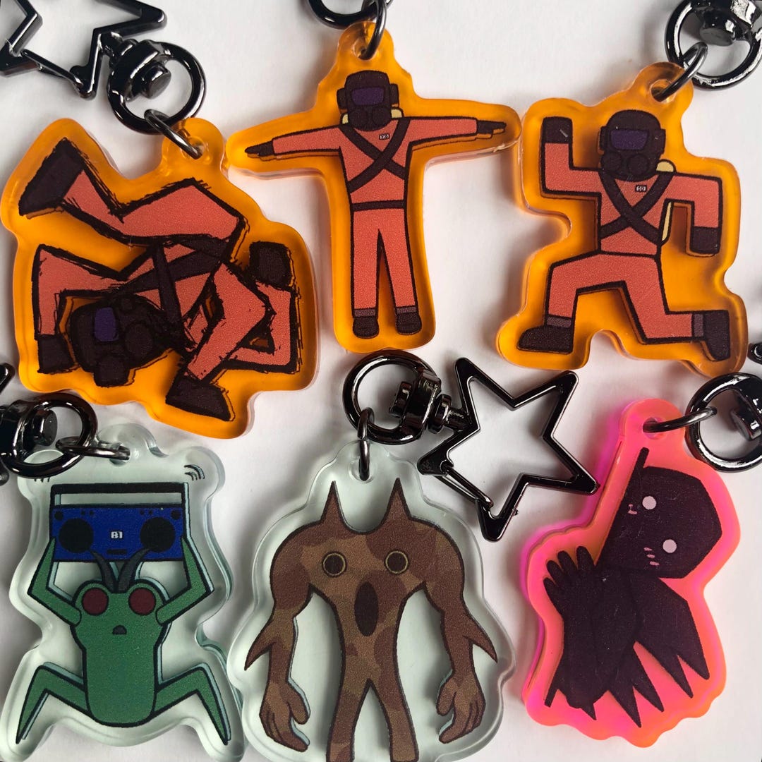 Lethal Company Keychains Mini Acrylic Bracken Employee Lethal Company ...