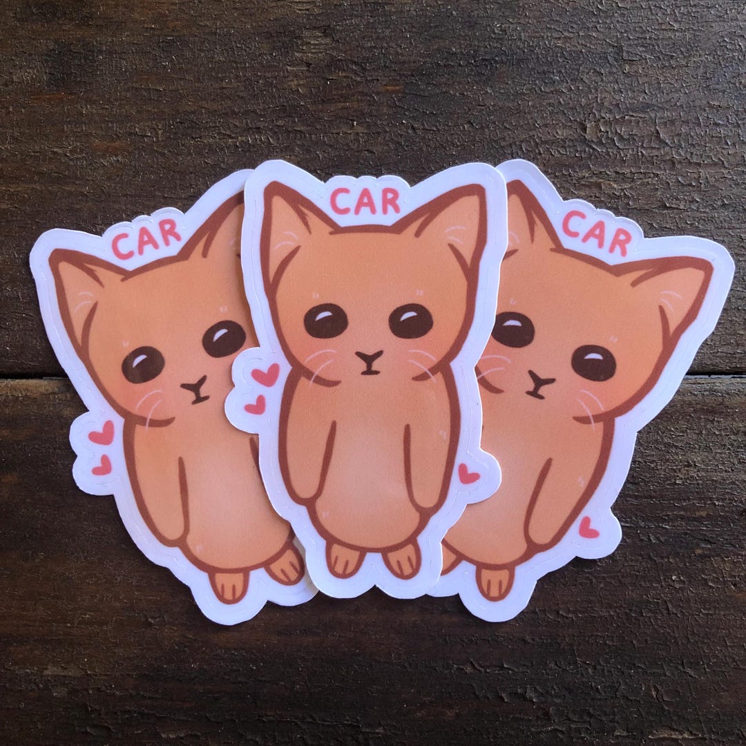 Cat Car Meme Sticker Cat Cute Sticker Funny Inside Joke Car Cat Sticker ...