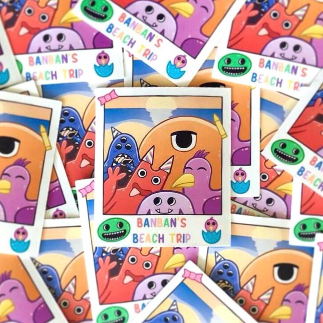 Garten of Banban Sticker Polaroid Banban Sticker Stinger Flynn Beach ...