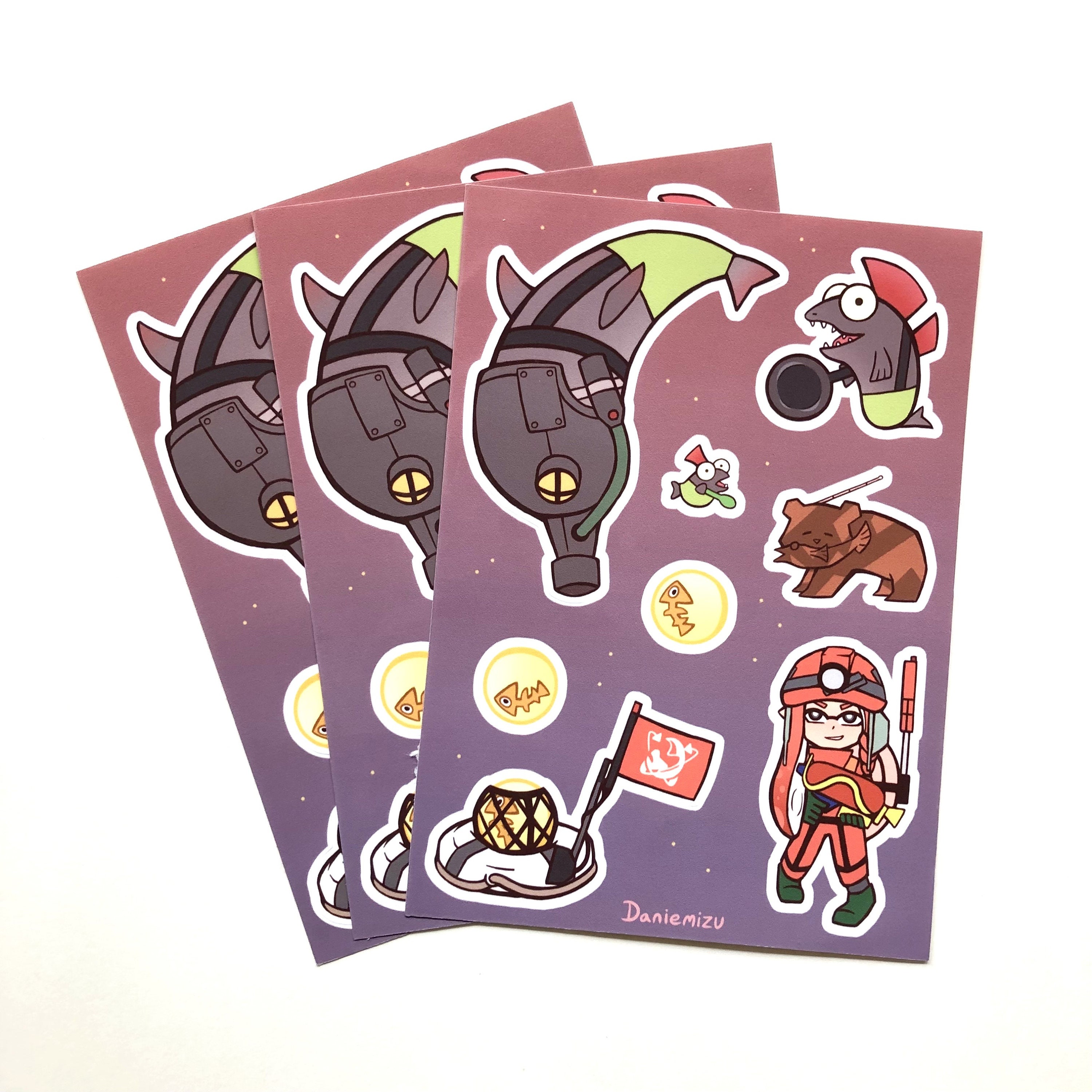 Splatoon 3 Salmon Run Sticker Sheet - Etsy