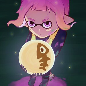 Salmon Run Inkling Gold Foil Art Print Little Buddy Large Wall Art ...