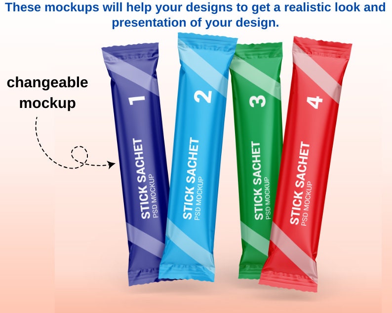 Stick Sachet Mock-upproduct Packaging Packaging Design - Etsy