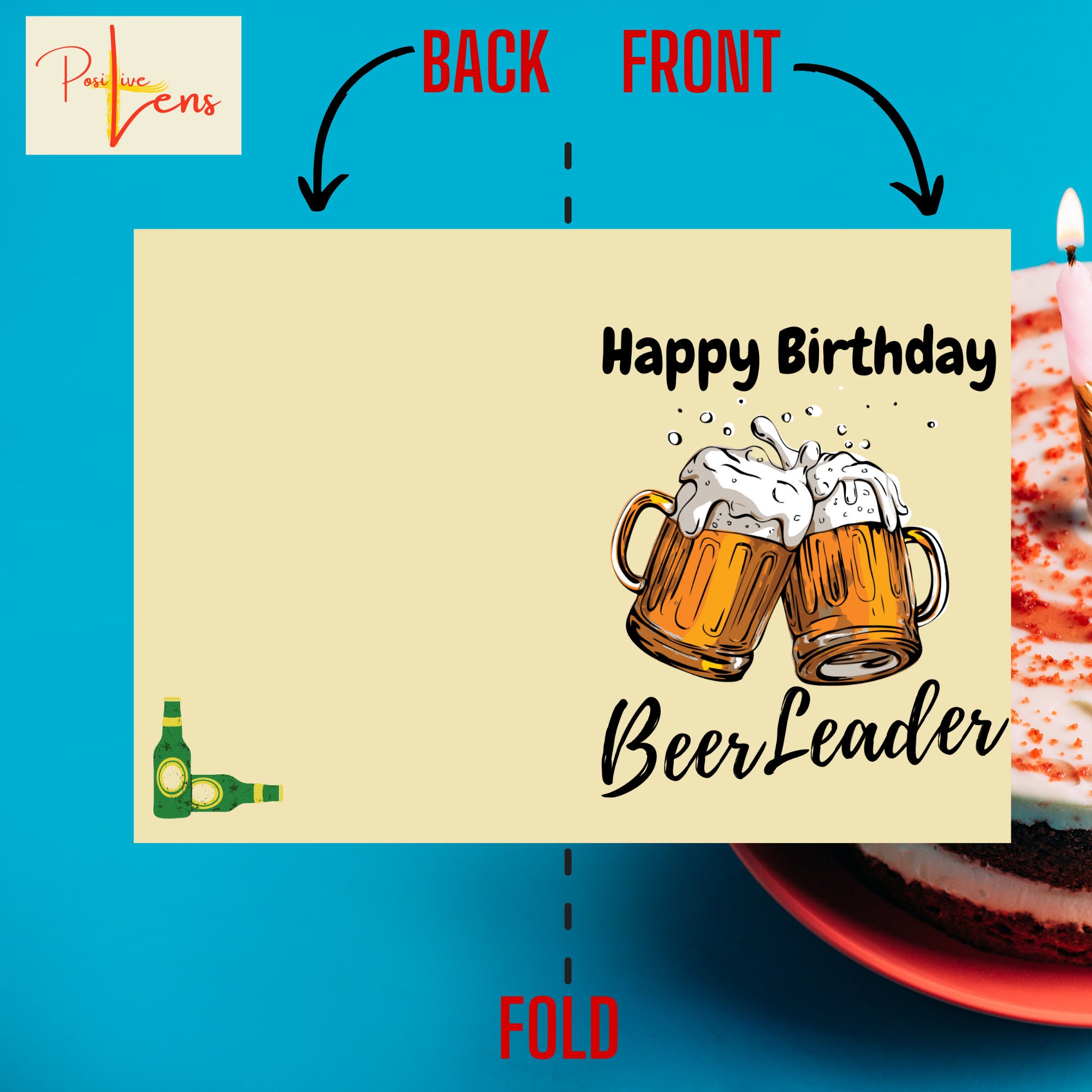 Printable Birthday Cards Happy Birthday Beer Leader Card - Etsy