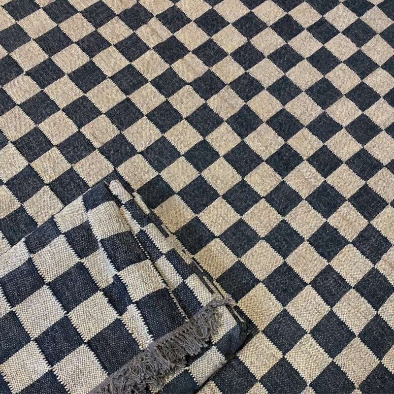 Checkered Rug - Etsy