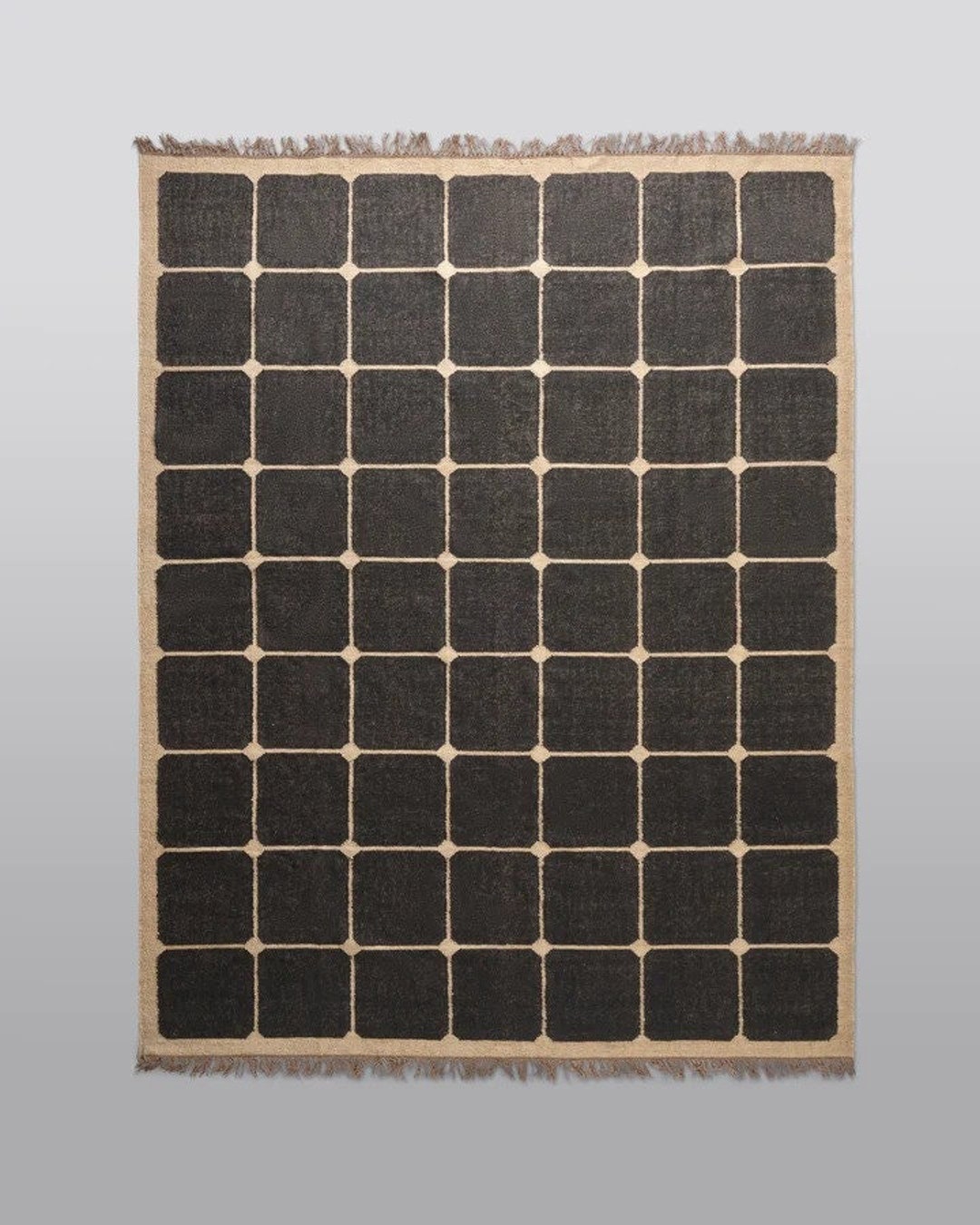 Handmade Checkered Jute Kilim Area Rug Home Decor Christmas Gift ...