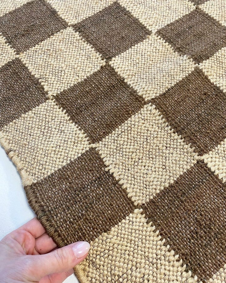 Handmade Checkered Kilim Rug Home Decor Jute Area Rug - Etsy