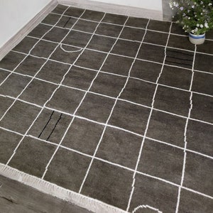 Green Grid Checkered Rug Handmade Home Decor Area Runner - Etsy