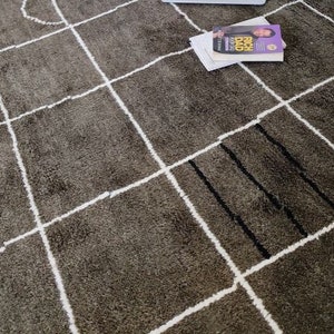 Green Grid Checkered Rug Handmade Home Decor Area Runner - Etsy