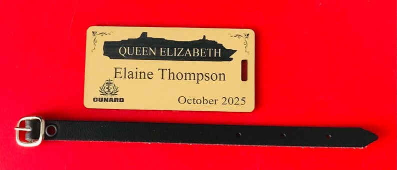 Queen Elizabeth Cunard Cruise Ship Luggage Tag With Free Postage - Etsy UK