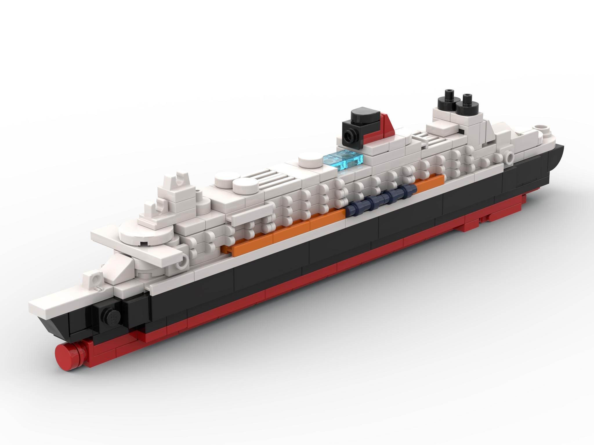 Ocean Liner Lego Queen Mary LEGO RMS Queen Mary Ocean Liner Digital ...