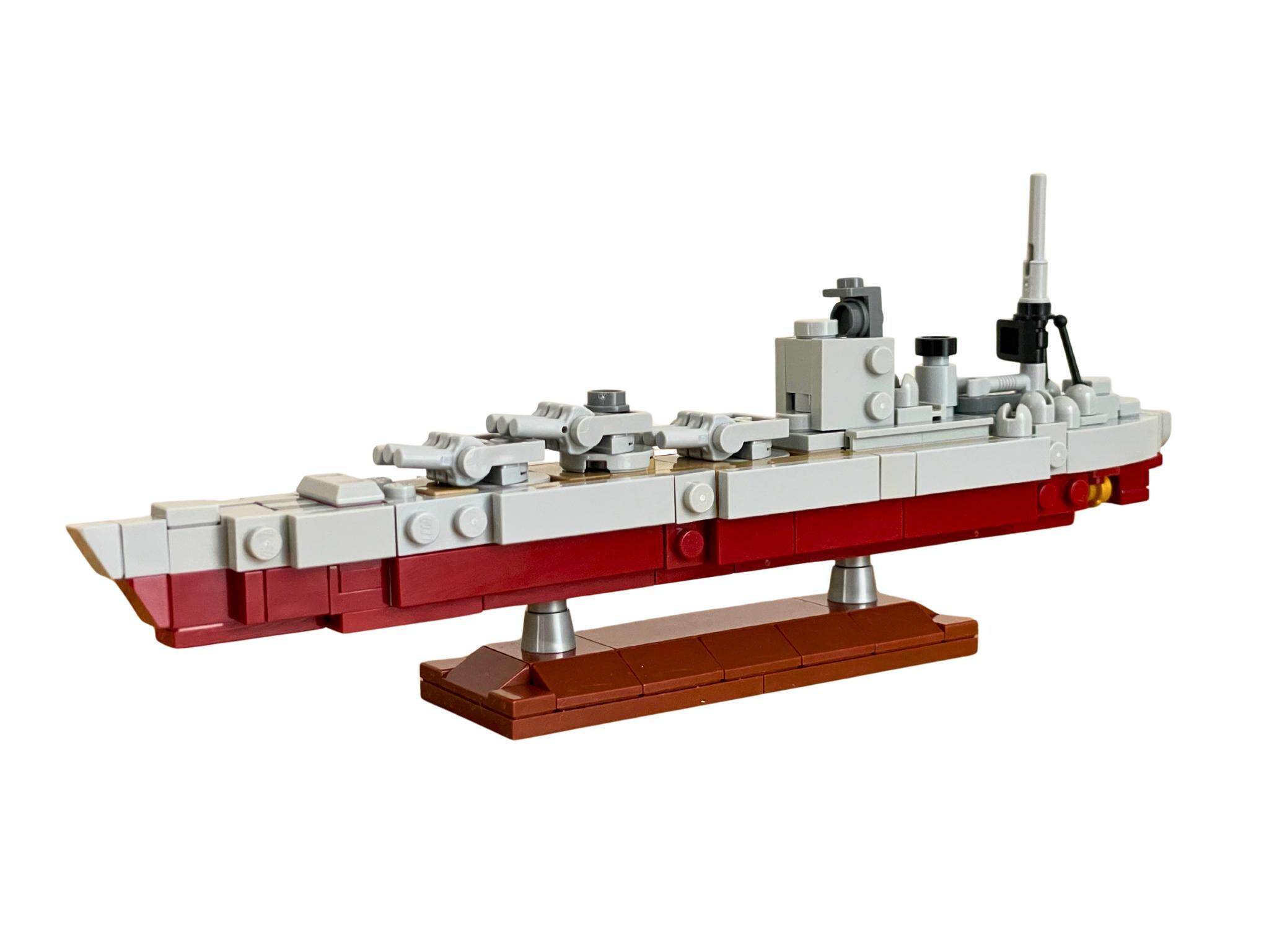 LEGO HMS Rodney Battleship MOC With Display Stand - Digital Building ...