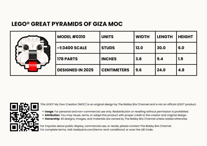 LEGO Great Pyramids of Giza MOC - Digital Building Instructions - Etsy