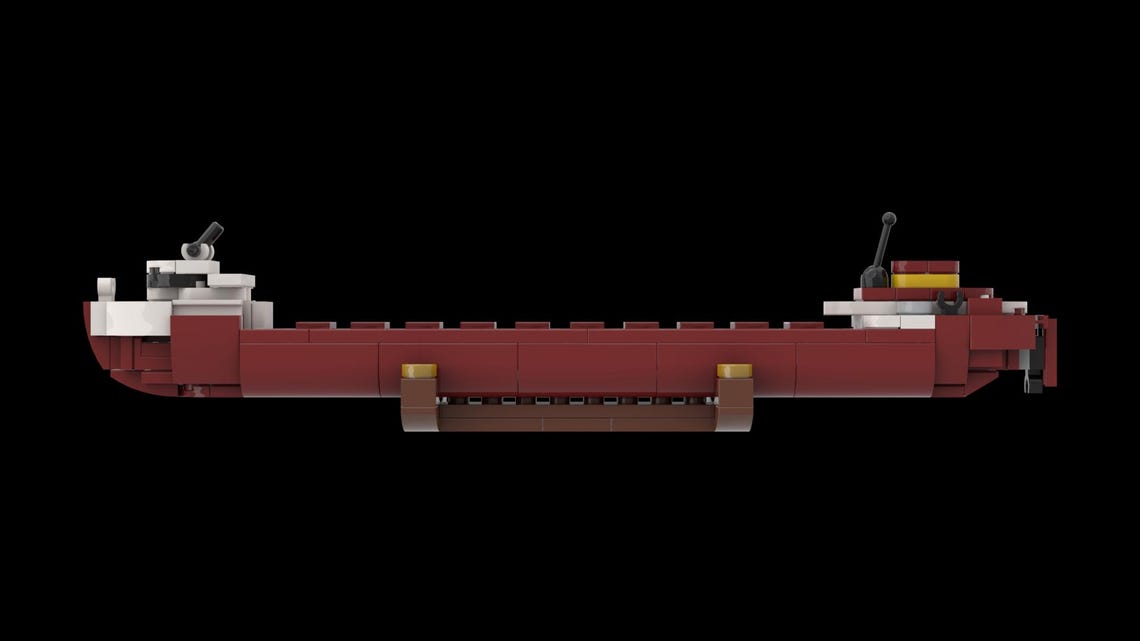 LEGO SS Edmund Fitzgerald MOC With Display Stand - Digital Building ...