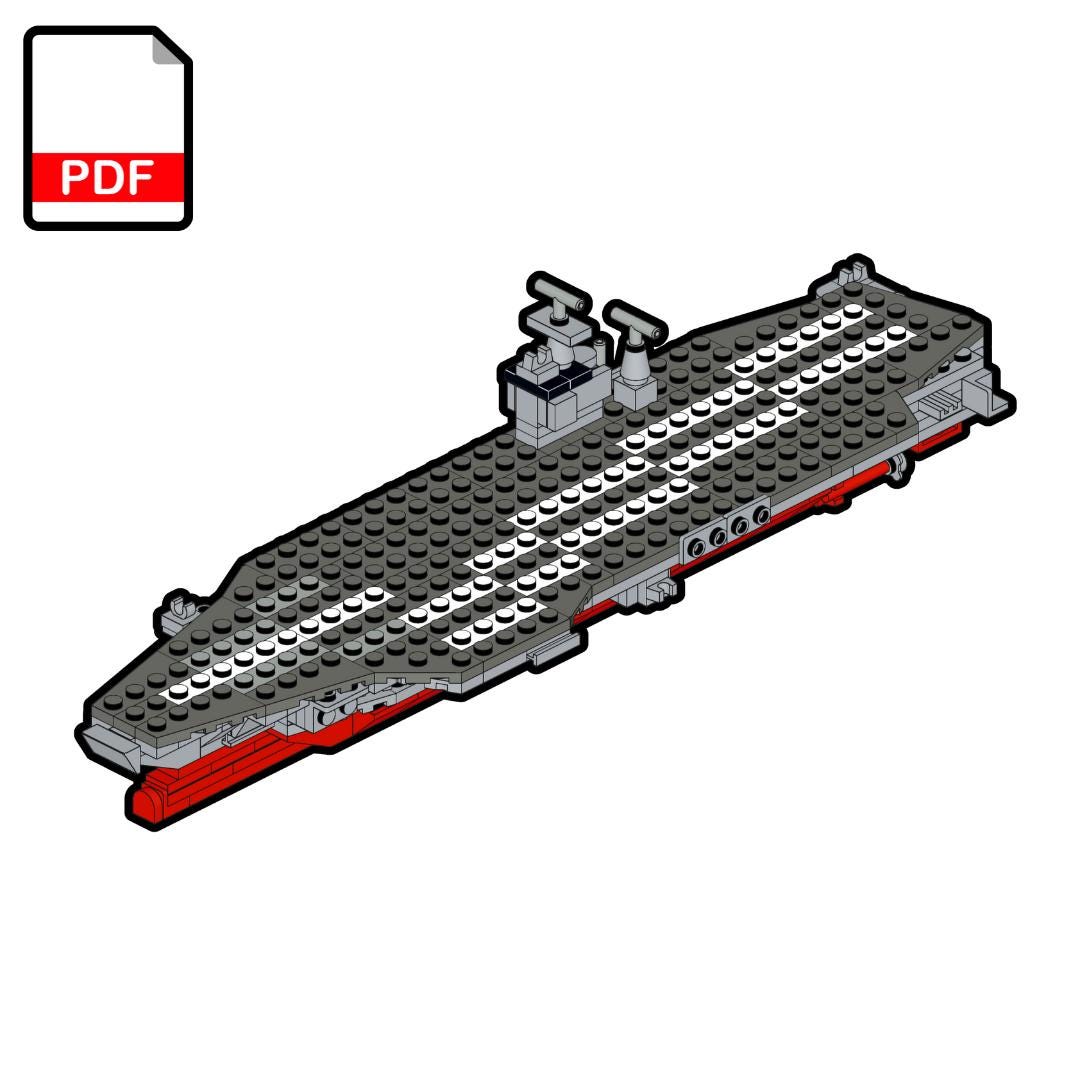 LEGO USS Nimitz Aircraft Carrier MOC - Building Instructions - Etsy