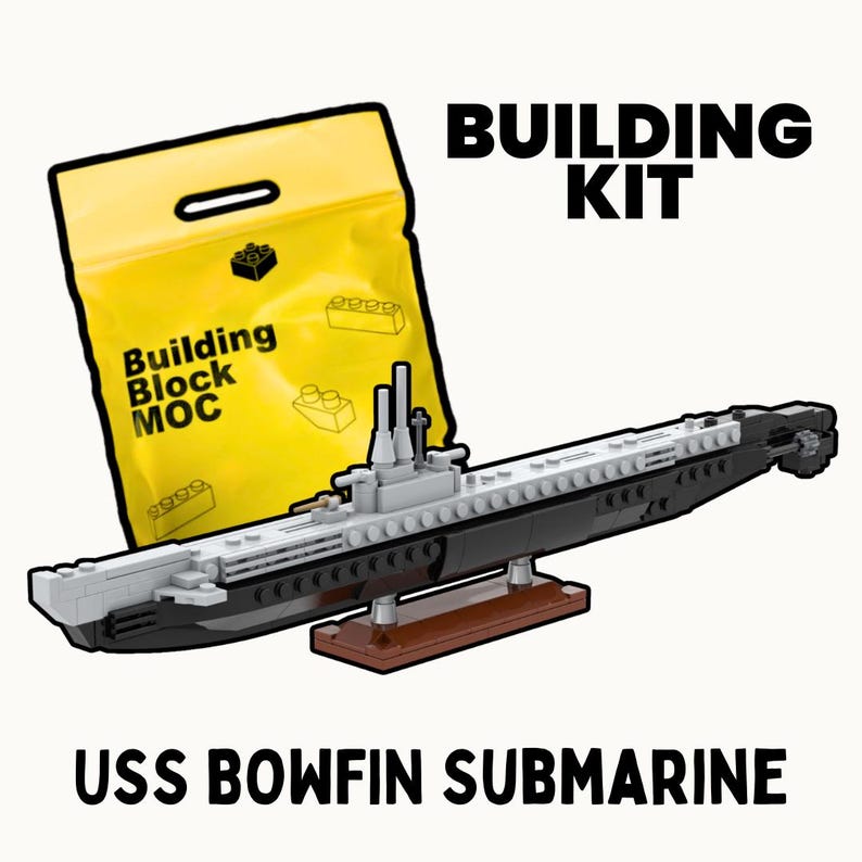 USS Bowfin Submarine Model Kit – WWII Balao Class Brick Ship – Gobricks ...