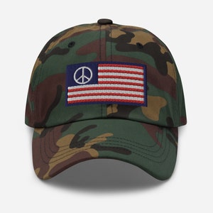 USA Peace Sign Flag Hat, USA Lovers, USA Peace Cap, Mens Hat, Womens ...