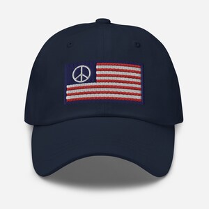 USA Peace Sign Flag Hat, USA Lovers, USA Peace Cap, Mens Hat, Womens ...