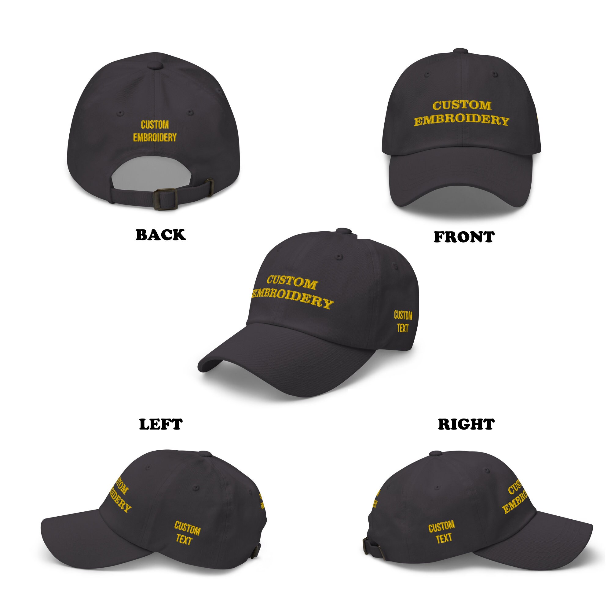 Custom Embroidered Hat Personalized Dad Cap Embroidery - Etsy