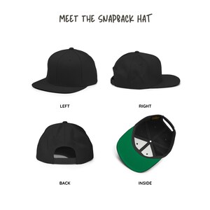 Clapper Board Snapback Hat, YOUR TEXT Personalized Embroidered ...