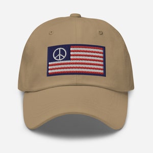 USA Peace Sign Flag Hat, USA Lovers, USA Peace Cap, Mens Hat, Womens ...