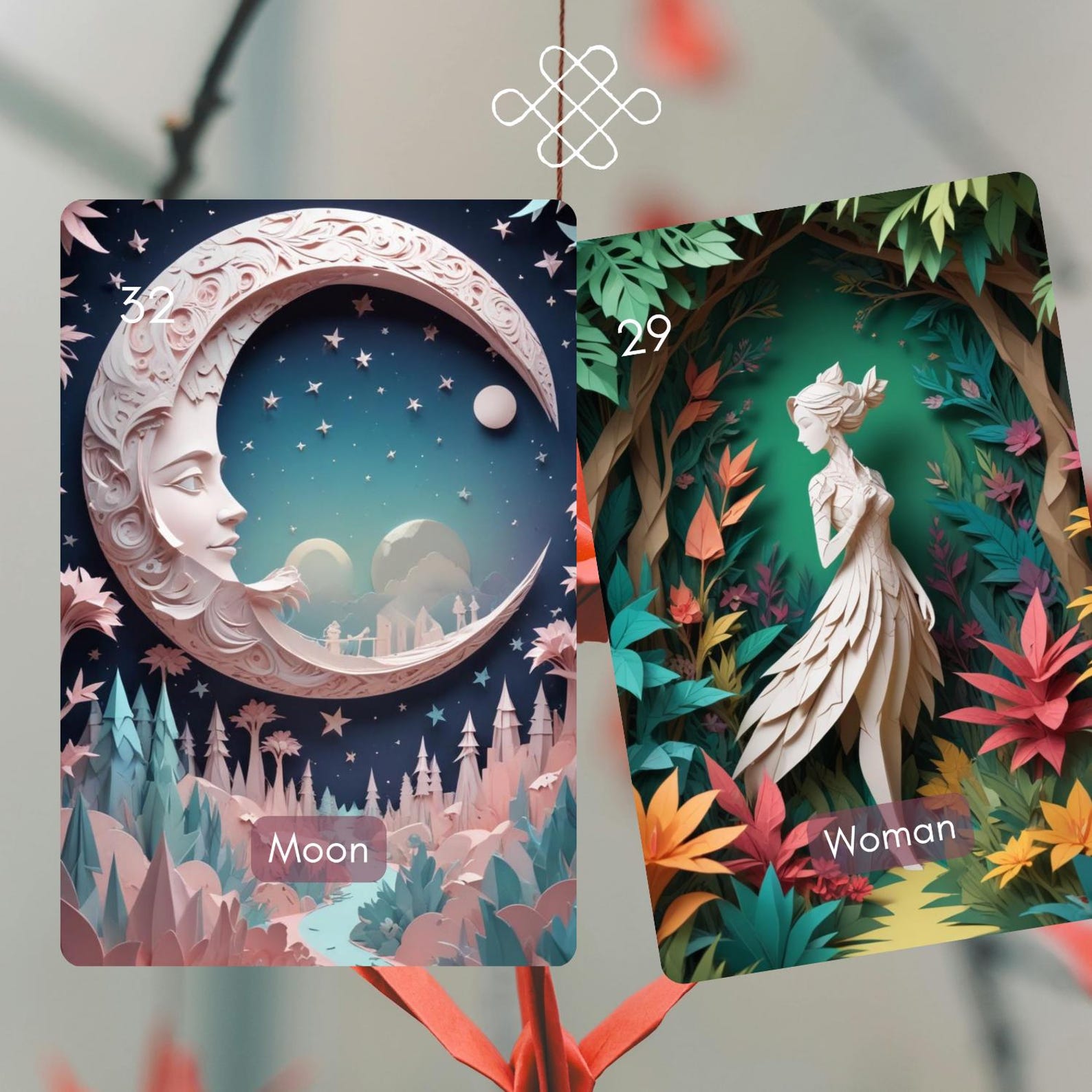Lenormand Deck Origami – Japanese Paper Art Oracle Cards | Origami ...
