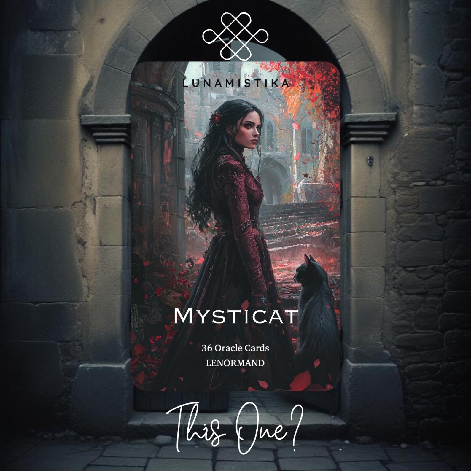 Lenormand Deck Mysticat – Black Cat Gothic Medieval Oracle Cards | Dark ...