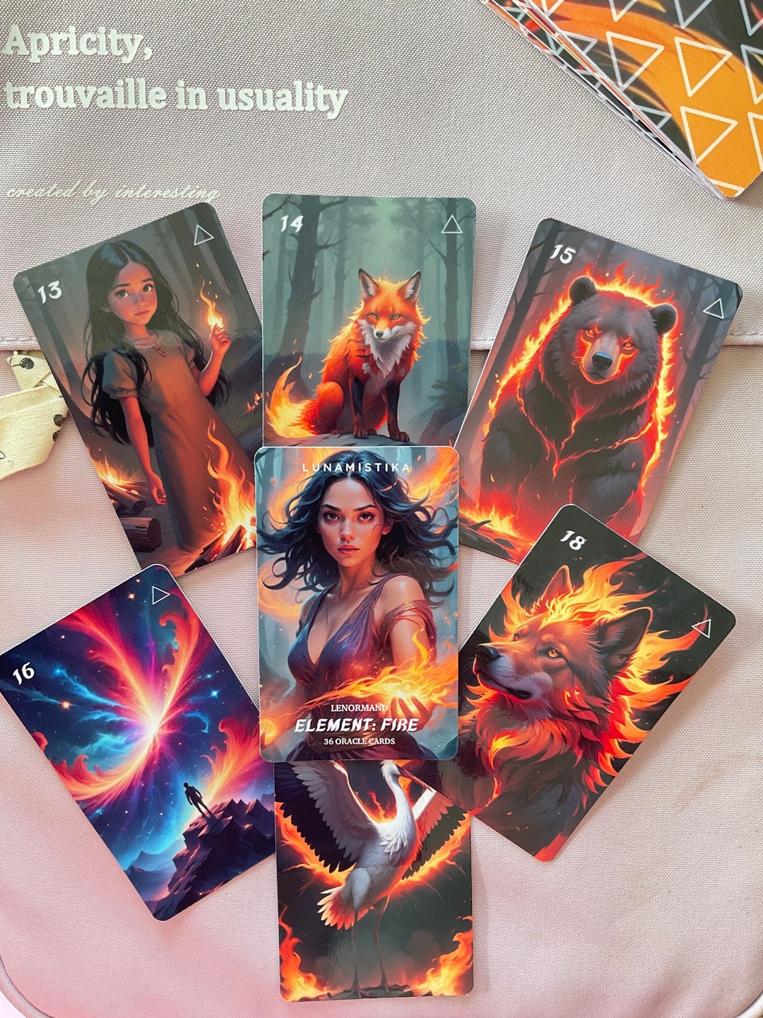 Element: Fire Lenormand, Oracle With 36 Illustrations Based on the ...