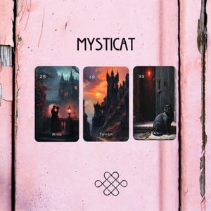 Lenormand Deck Mysticat – Black Cat Gothic Medieval Oracle Cards | Dark ...