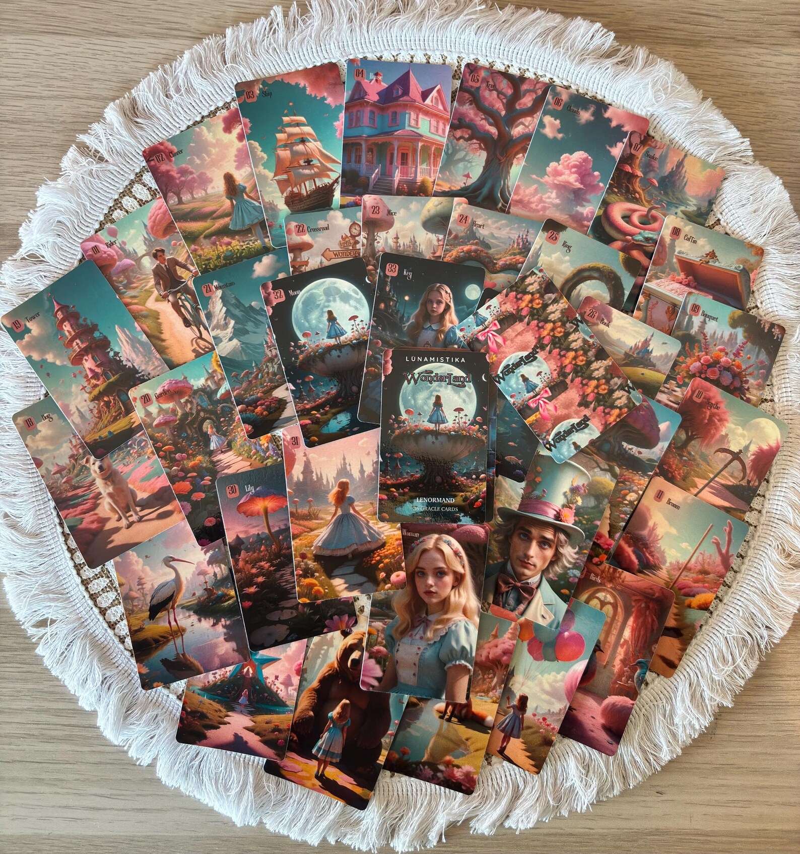 Lenormand Deck Wonderland – Alice in Wonderland Oracle Cards ...