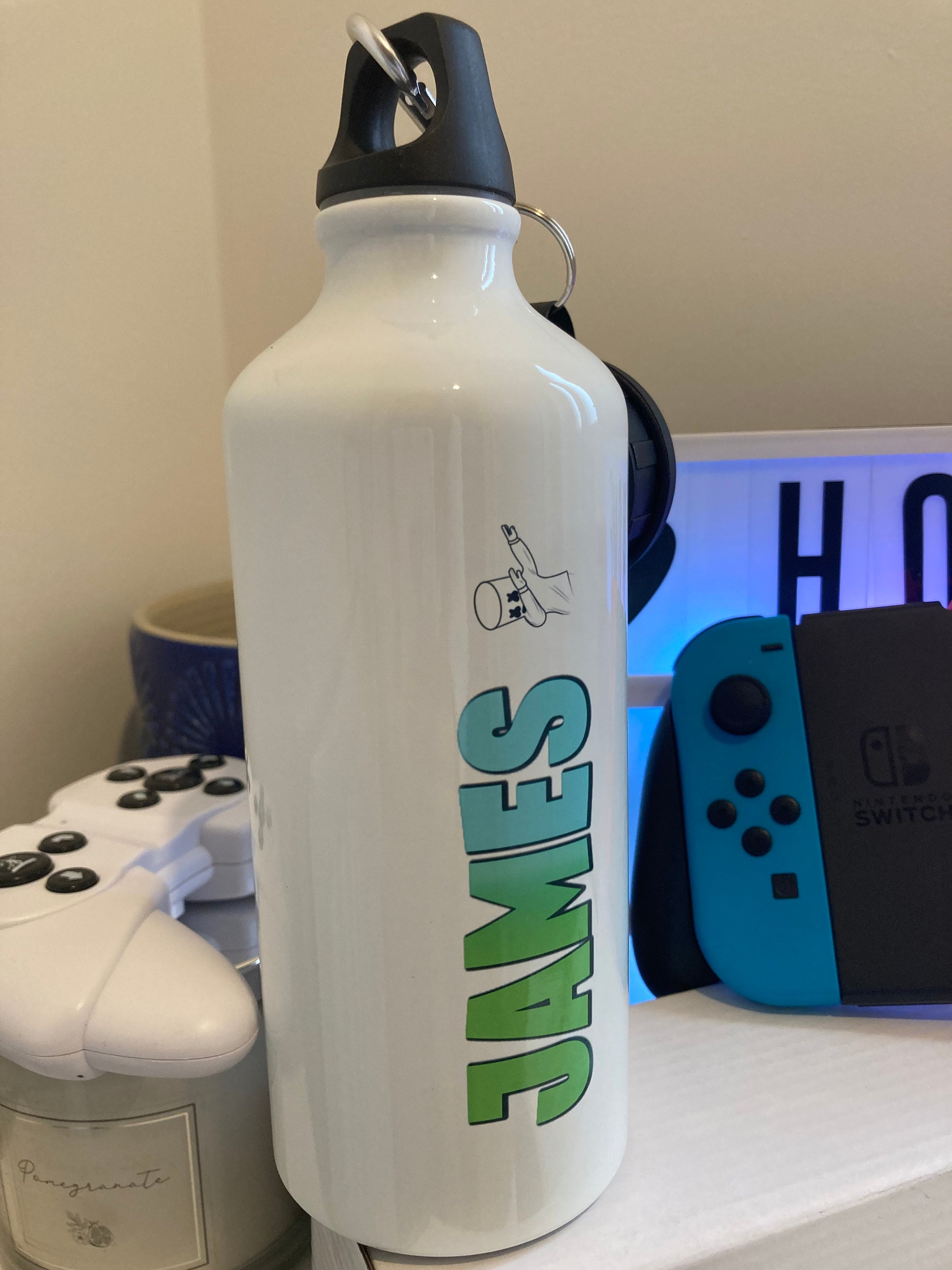 Personalised Gamer Water Bottle - Etsy UK