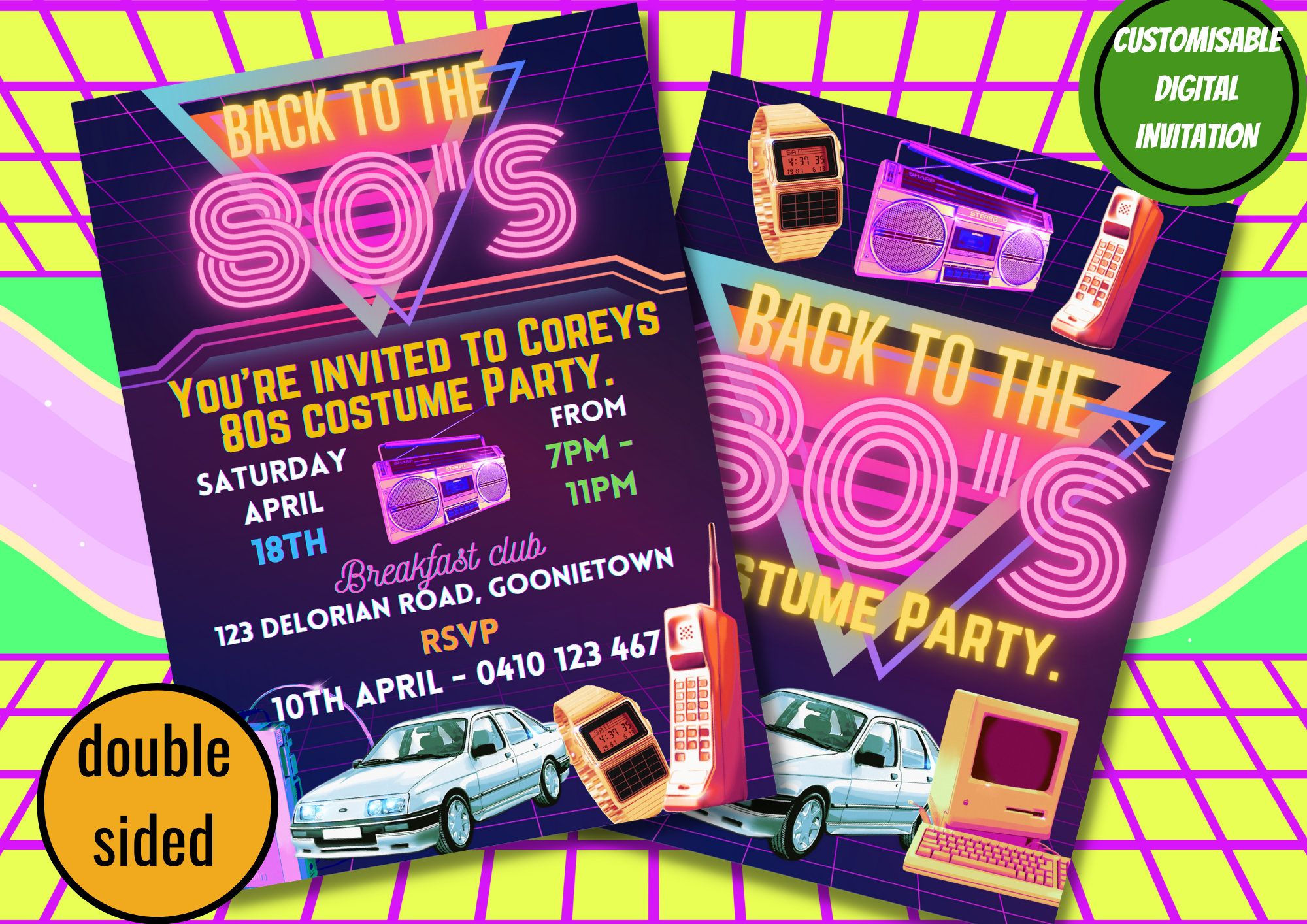 80s Party Flyer Template