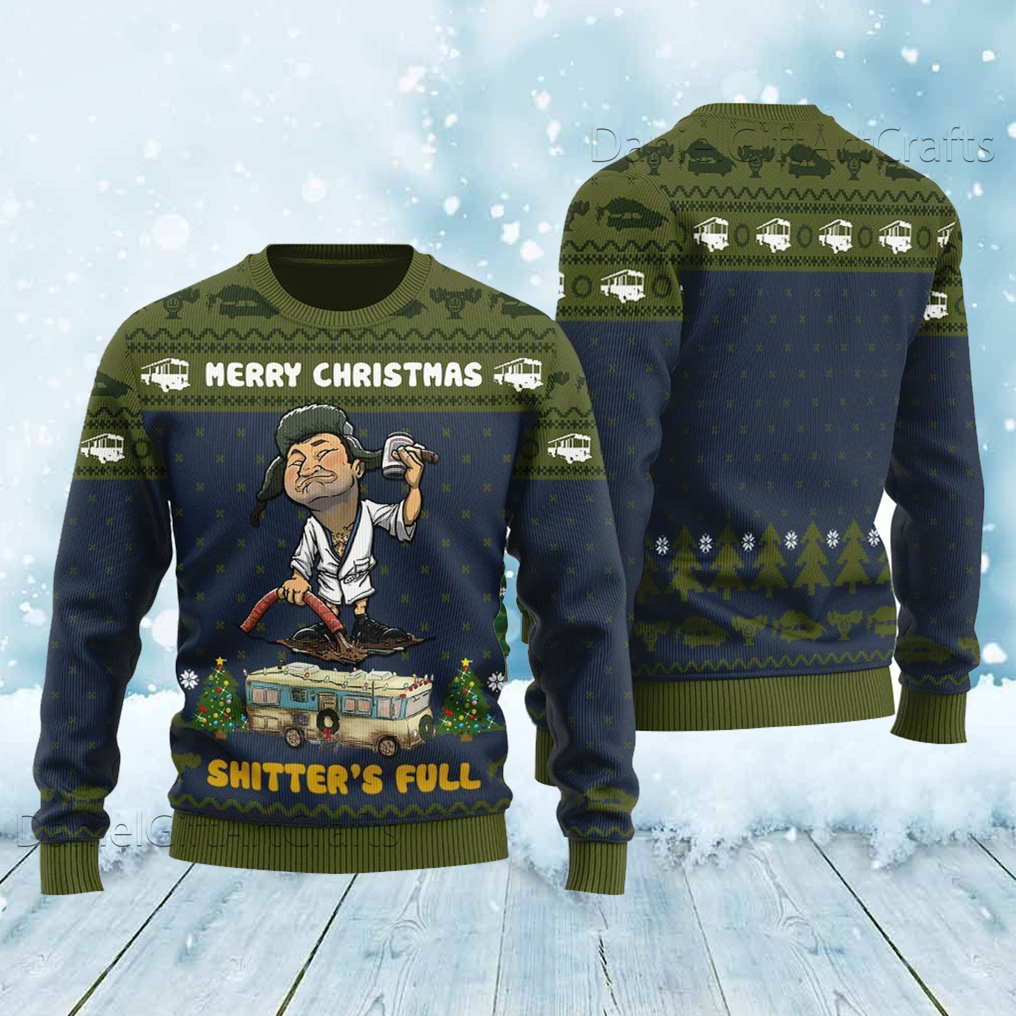 Shitters Full Christmas Sweater, Christmas Vacation Shitter's Full Ugly ...