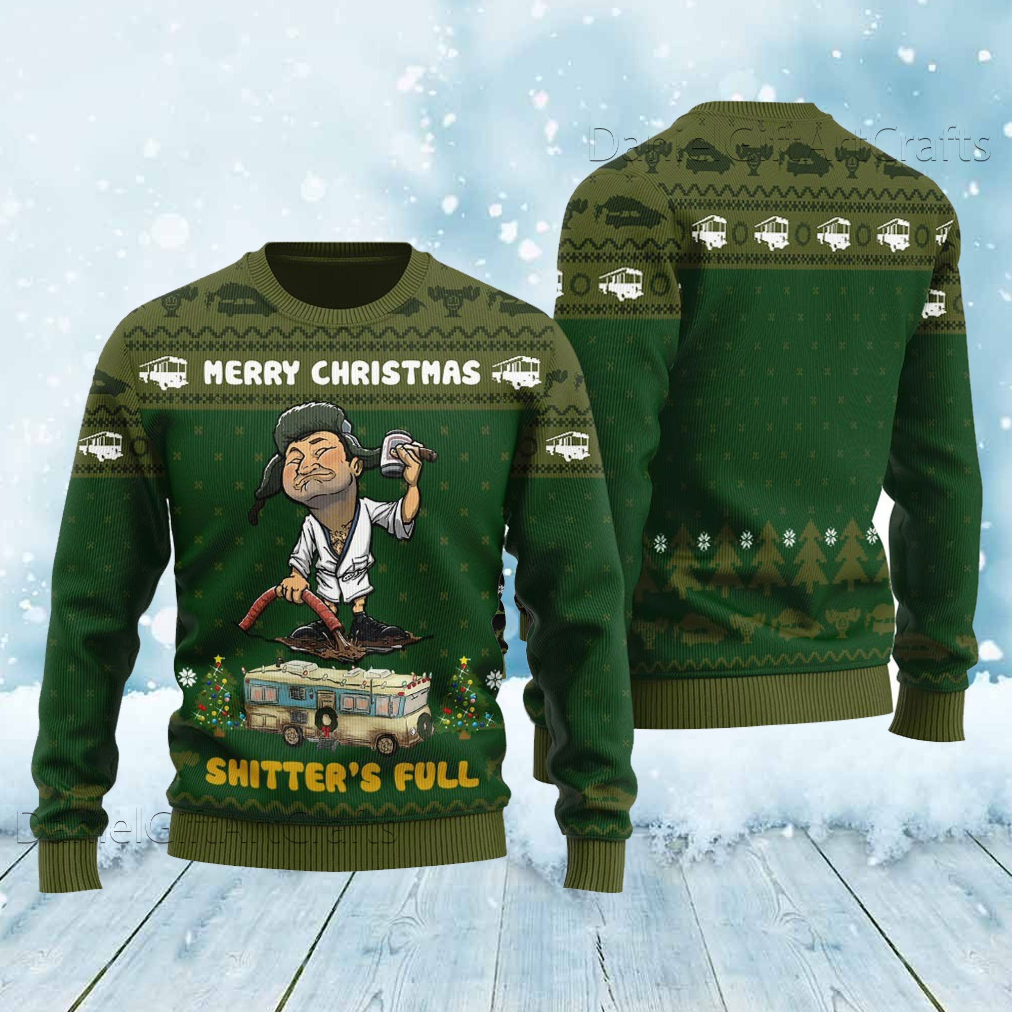 Shitters Full Christmas Sweater, Christmas Vacation Shitter's Full Ugly ...