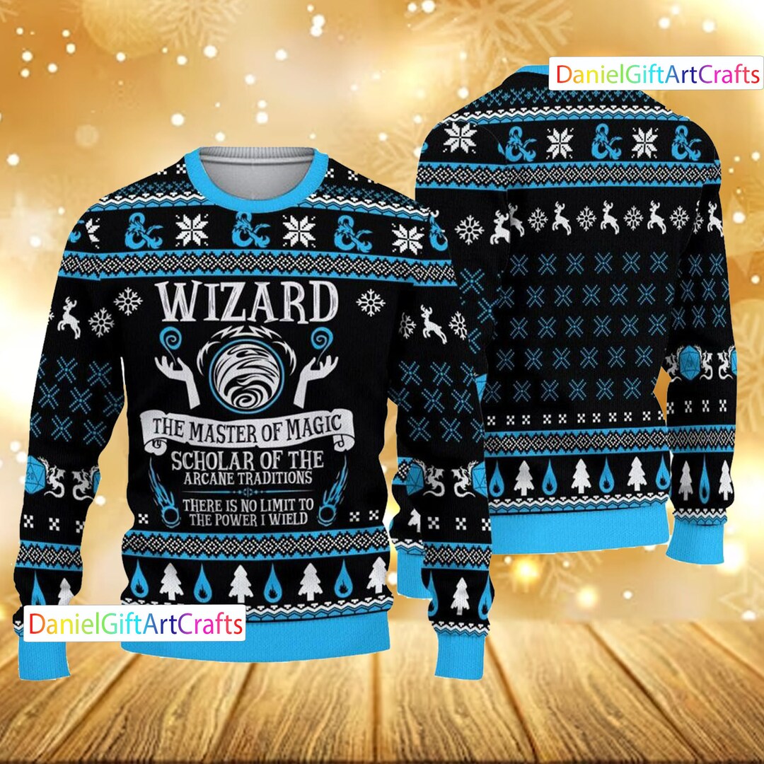 Classes Wizard Dungeon Master Ugly Sweater Dungeon Fighter - Etsy