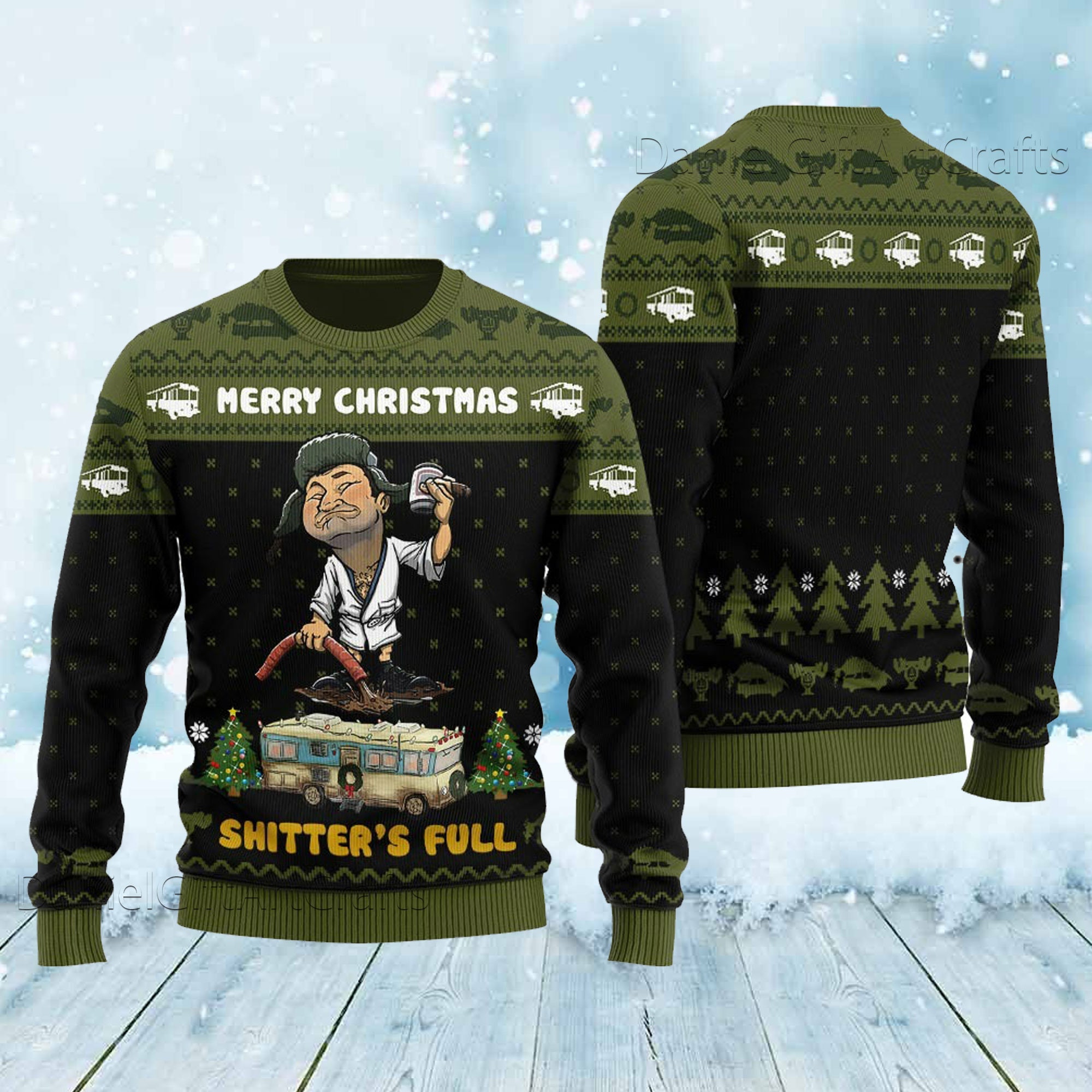 Shitters Full Christmas Sweater, Christmas Vacation Shitter's Full Ugly ...