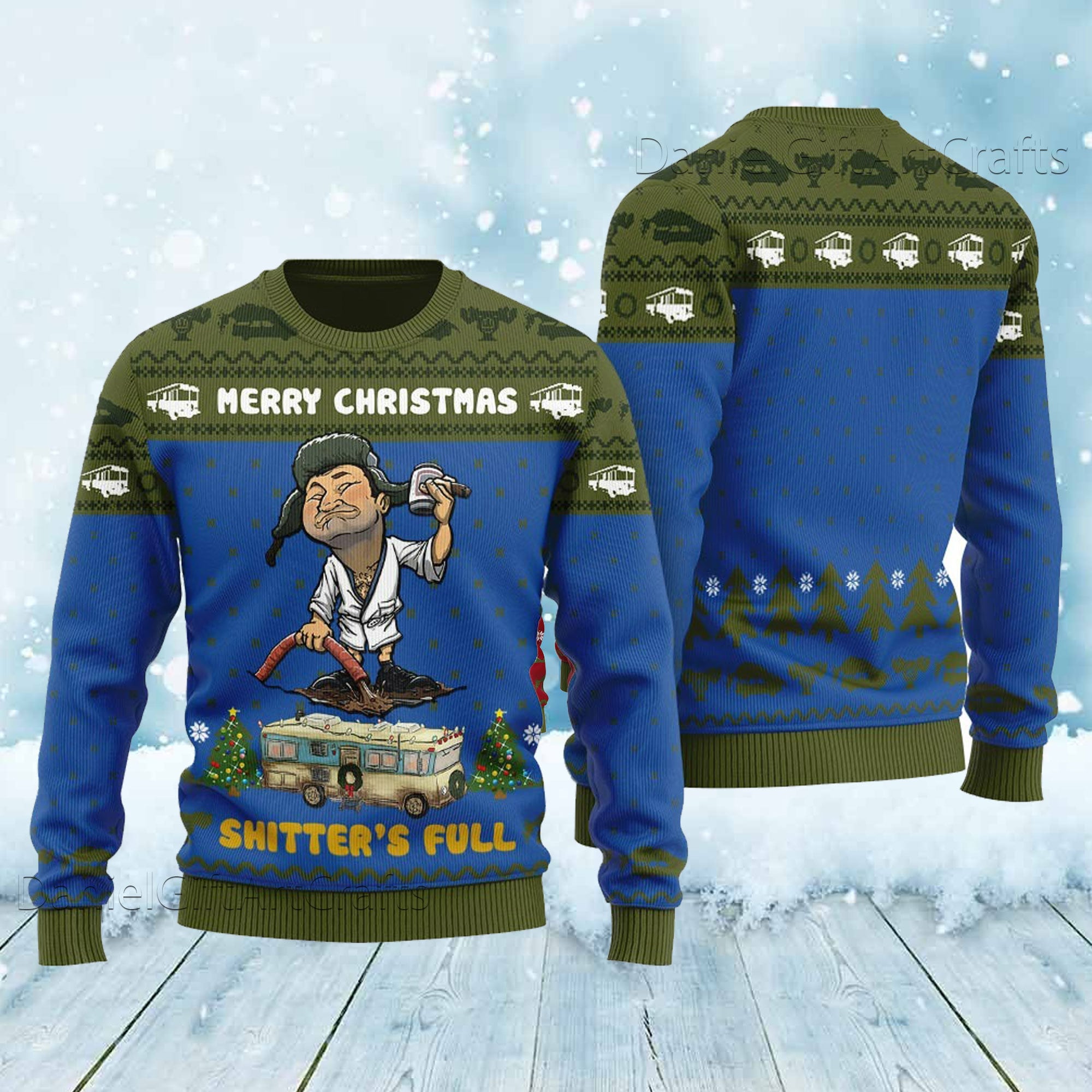 Shitters Full Christmas Sweater, Christmas Vacation Shitter's Full Ugly ...