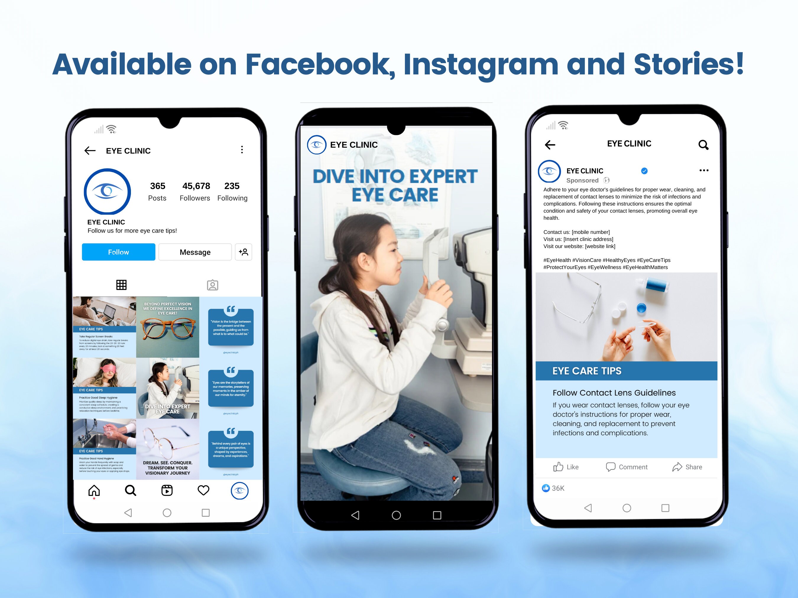 Social Media Posts for Optician Eye Clinic Facebook Post Eye Doctor ...