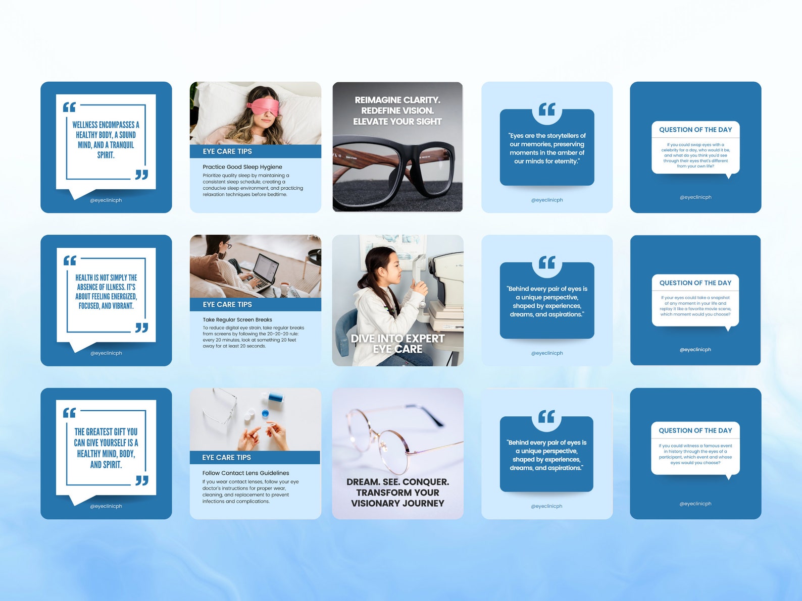 Social Media Posts for Optician Eye Clinic Facebook Post Eye Doctor ...