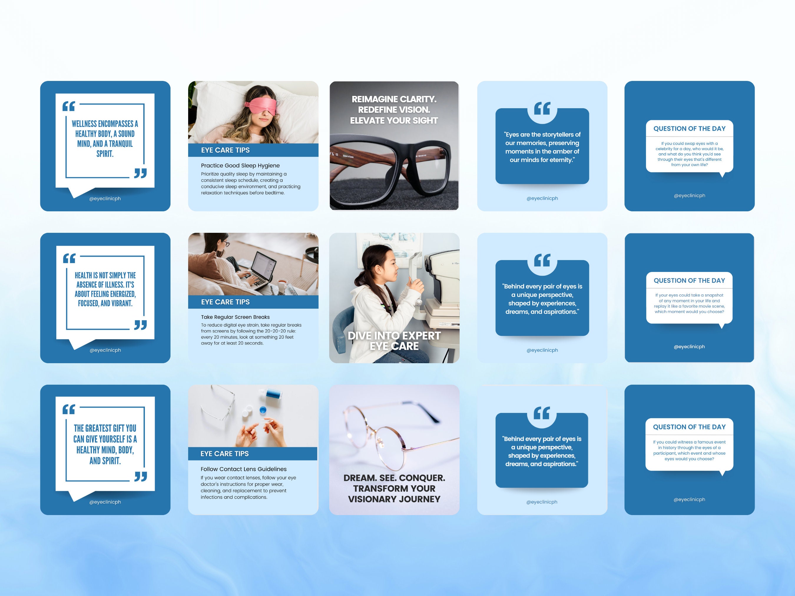 Social Media Posts for Optician Eye Clinic Facebook Post Eye Doctor ...