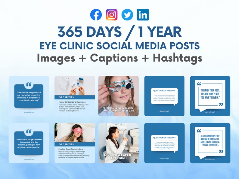 Social Media Posts for Optician Eye Clinic Facebook Post Eye Doctor ...