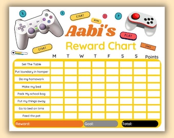 Video Game Behavior Chart - Etsy