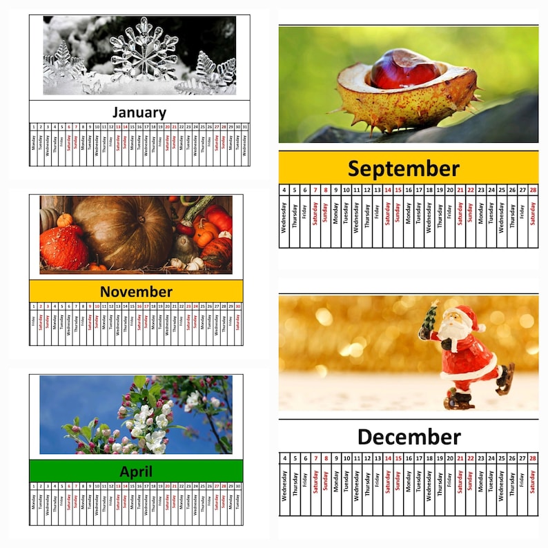Montessori Linear Calendar 2024 - Etsy