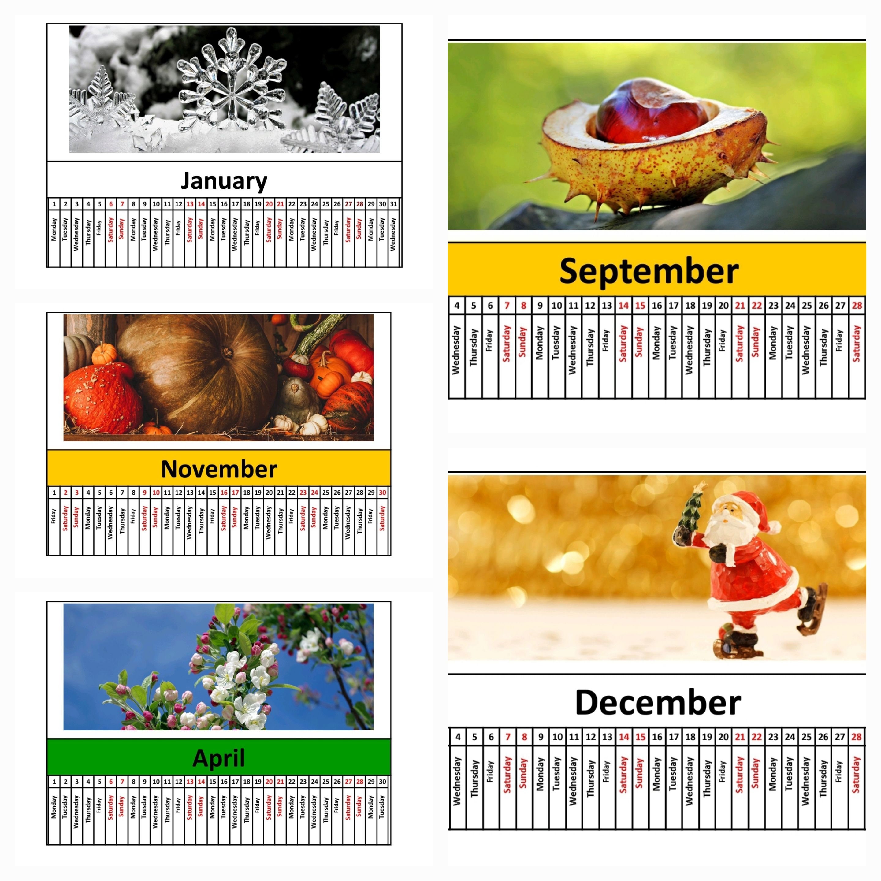 Montessori Linear Calendar 2024 - Etsy