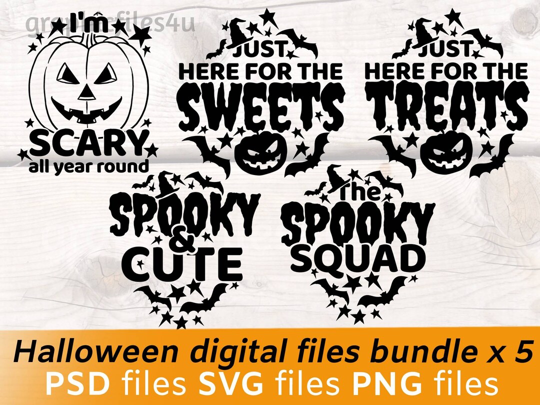 Halloween Graphics Bundle Svg, Png, Psd, Kids Halloween Costume, Cute ...