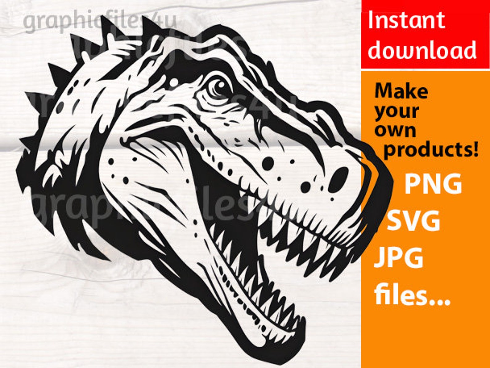 Dinosaur Svg, T-rex Svg, Png, Jpg - Dinosaur Clip Art, Tyrannosaurus ...