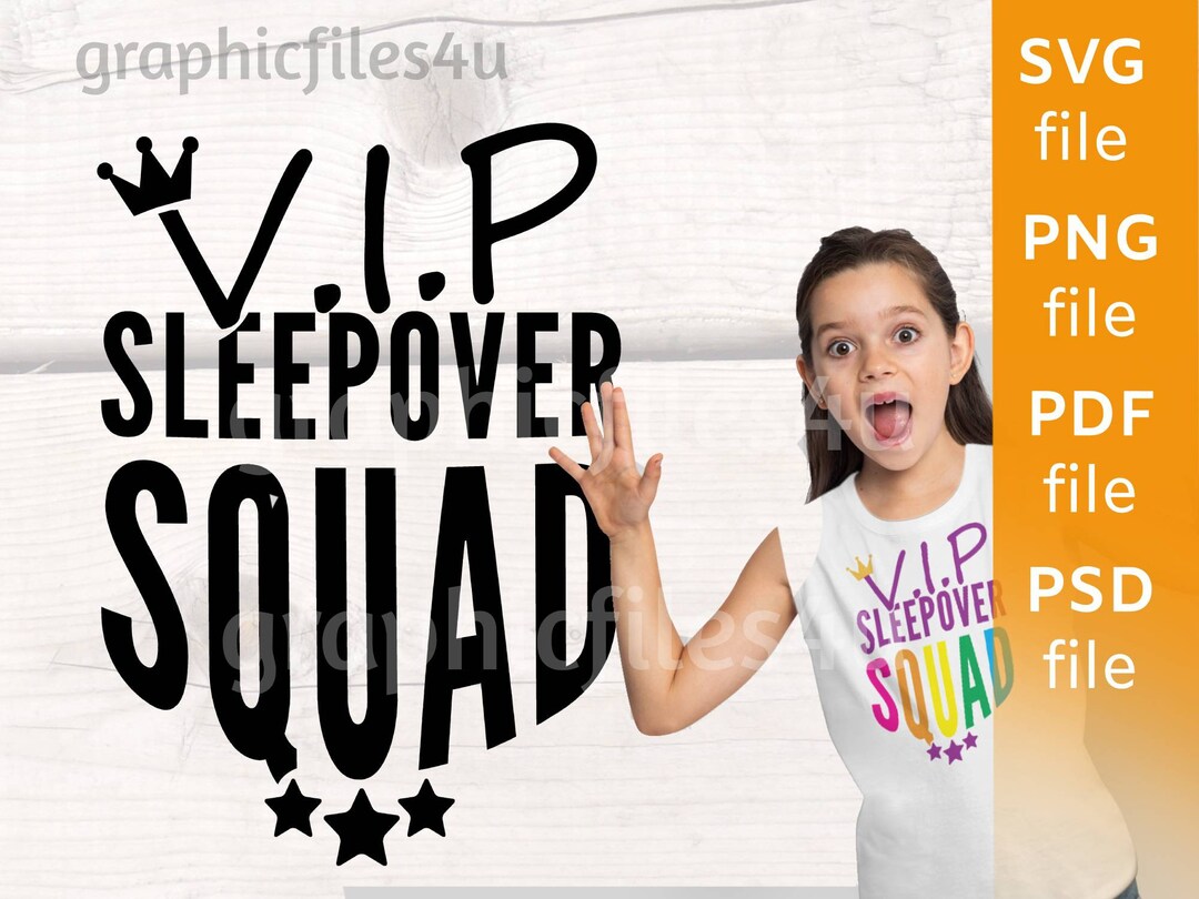 Sleepover Squad Svg, Sleepover Gift, Sleepover Svg, Slumber Party Squad ...